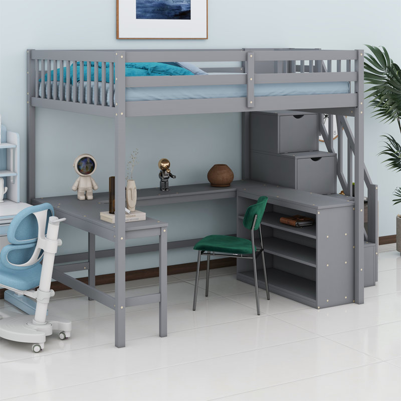 Study table attached to bed store